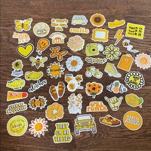 kelzposh | Accessories | Yellow Vsco Girl Sticker Pack | Poshmark